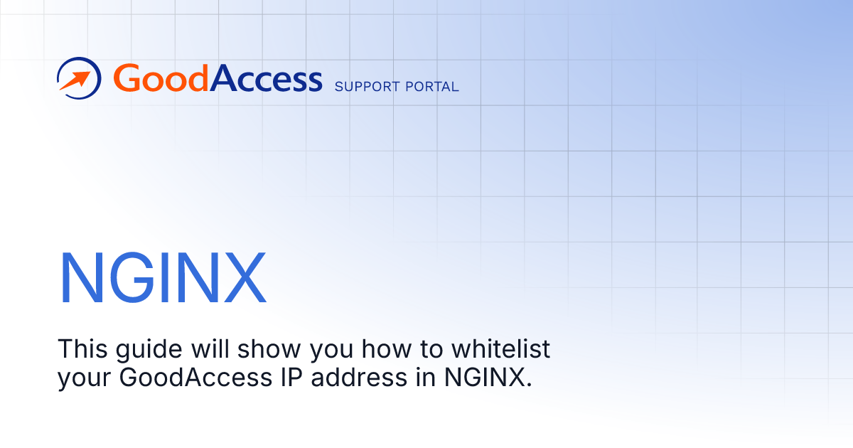 NGINX | GoodAccess Support Portal