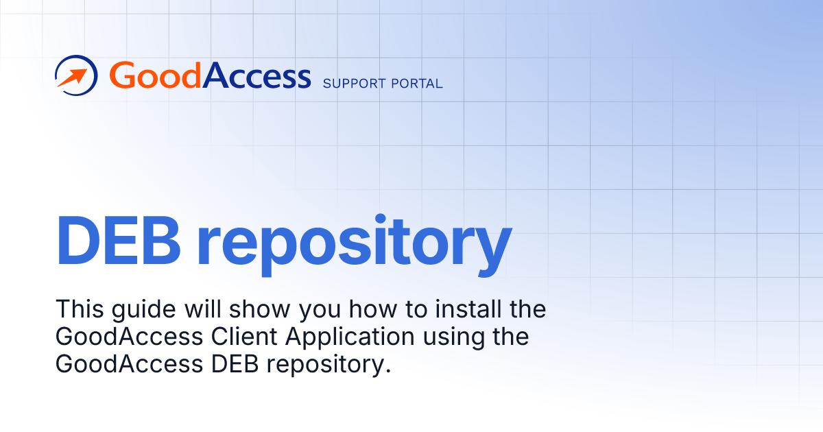 DEB repository | GoodAccess Support Portal